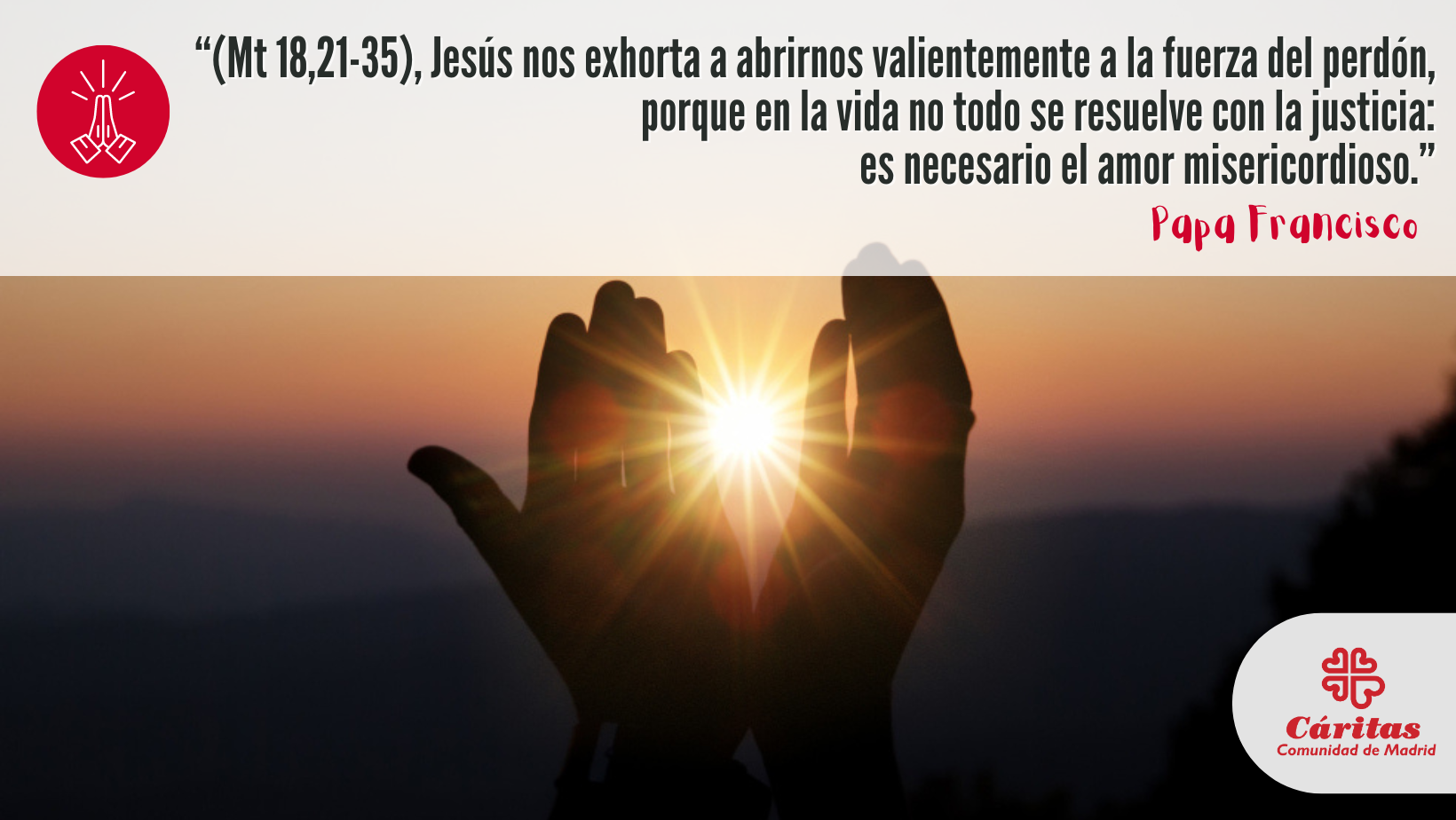 "Perdona no sólo siete veces, sino setenta veces siete". Mateo 18, 21-35 | Caritas Madrid