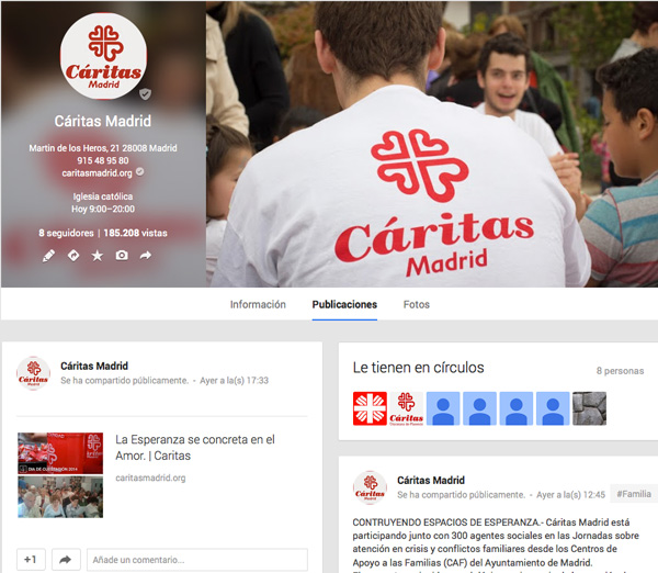 Cáritas Madrid se incorpora a la red social Google+ | Caritas Madrid